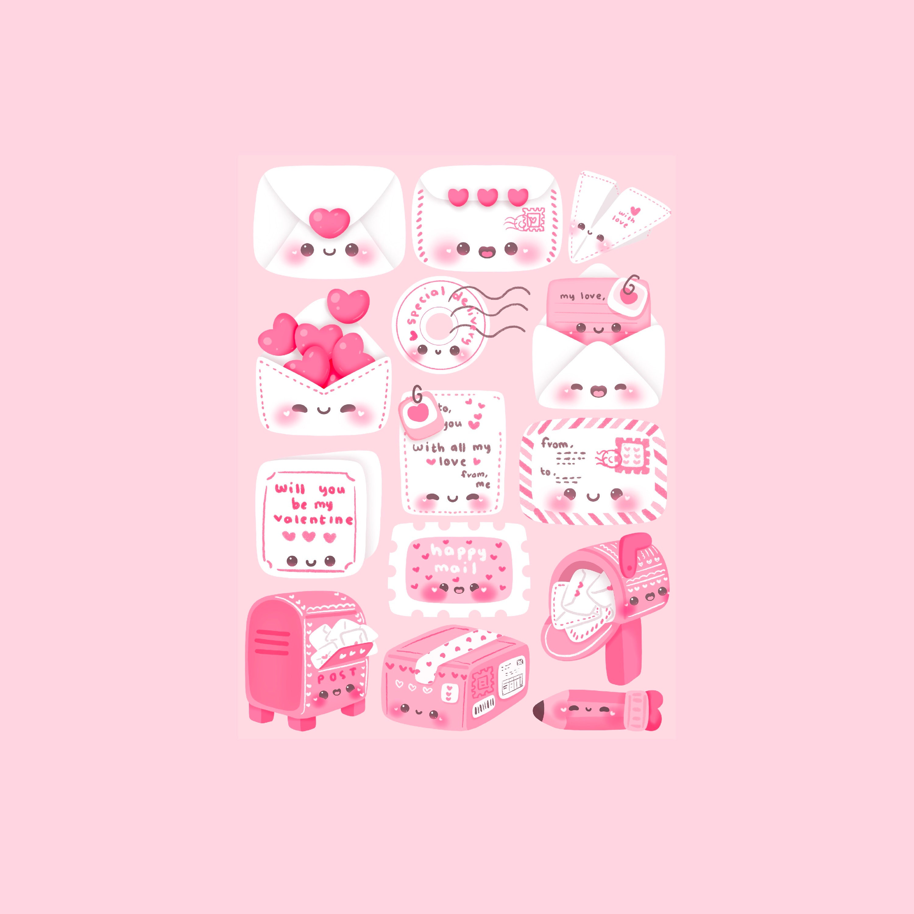Cute Kawaii Printable Love Mail Postal Clipart / Commercial Use/ PNG - Etsy