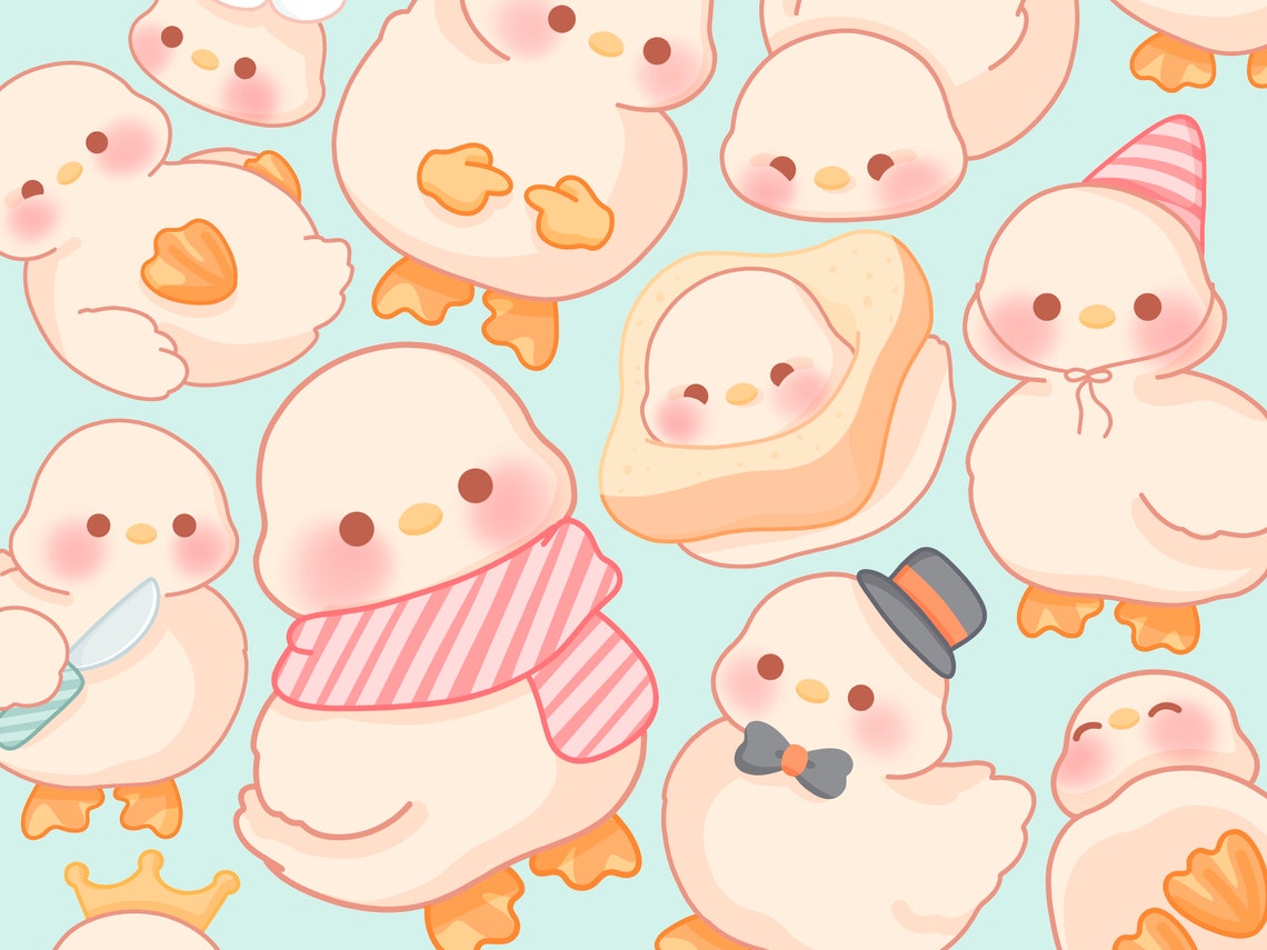 Cute Kawaii Printable Ducks Goose Clipart / Commercial Use/ - Etsy