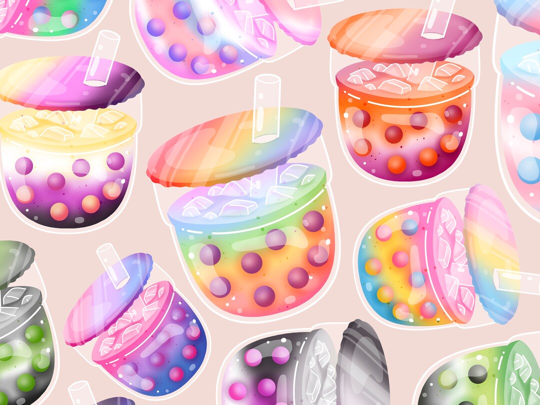 Cute Kawaii Printable Pride Boba Clipart / Commercial Use/ PNG - Etsy