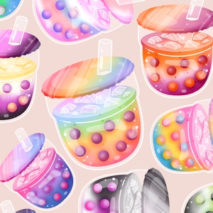 Cute Kawaii Printable Pride Boba Clipart / Commercial Use/ PNG - Etsy