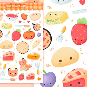 Cute Printable Sticker Sheet Fox Pie Bakery Sticker Sheet / Commercial ...