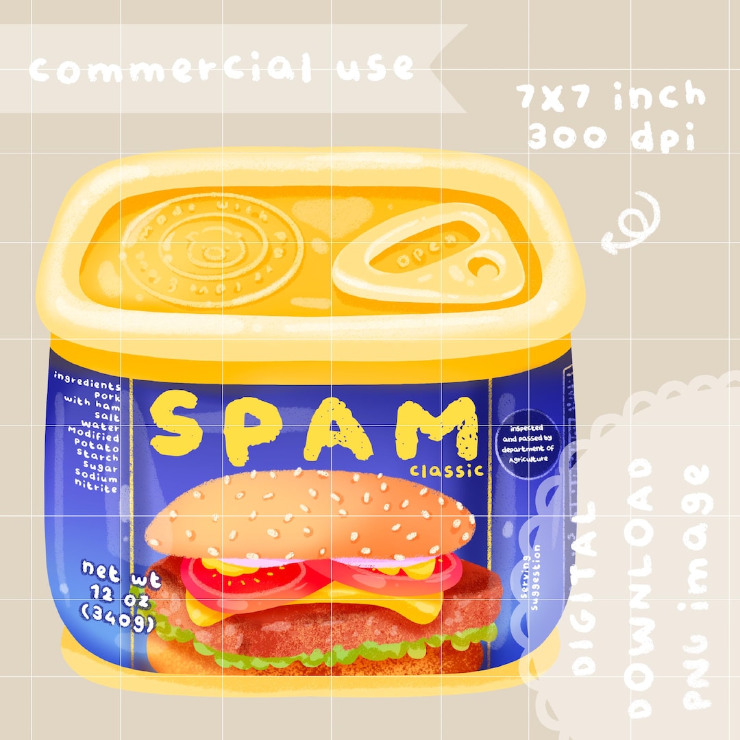 Cute Kawaii Printable Spam Clipart / Commercial Use/ PNG - Etsy