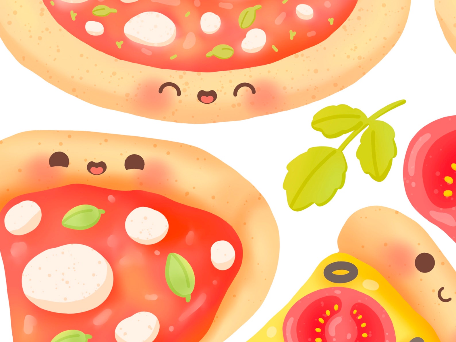 Cute Kawaii Printable Pizza Clipart / Commercial Use/ PNG - Etsy