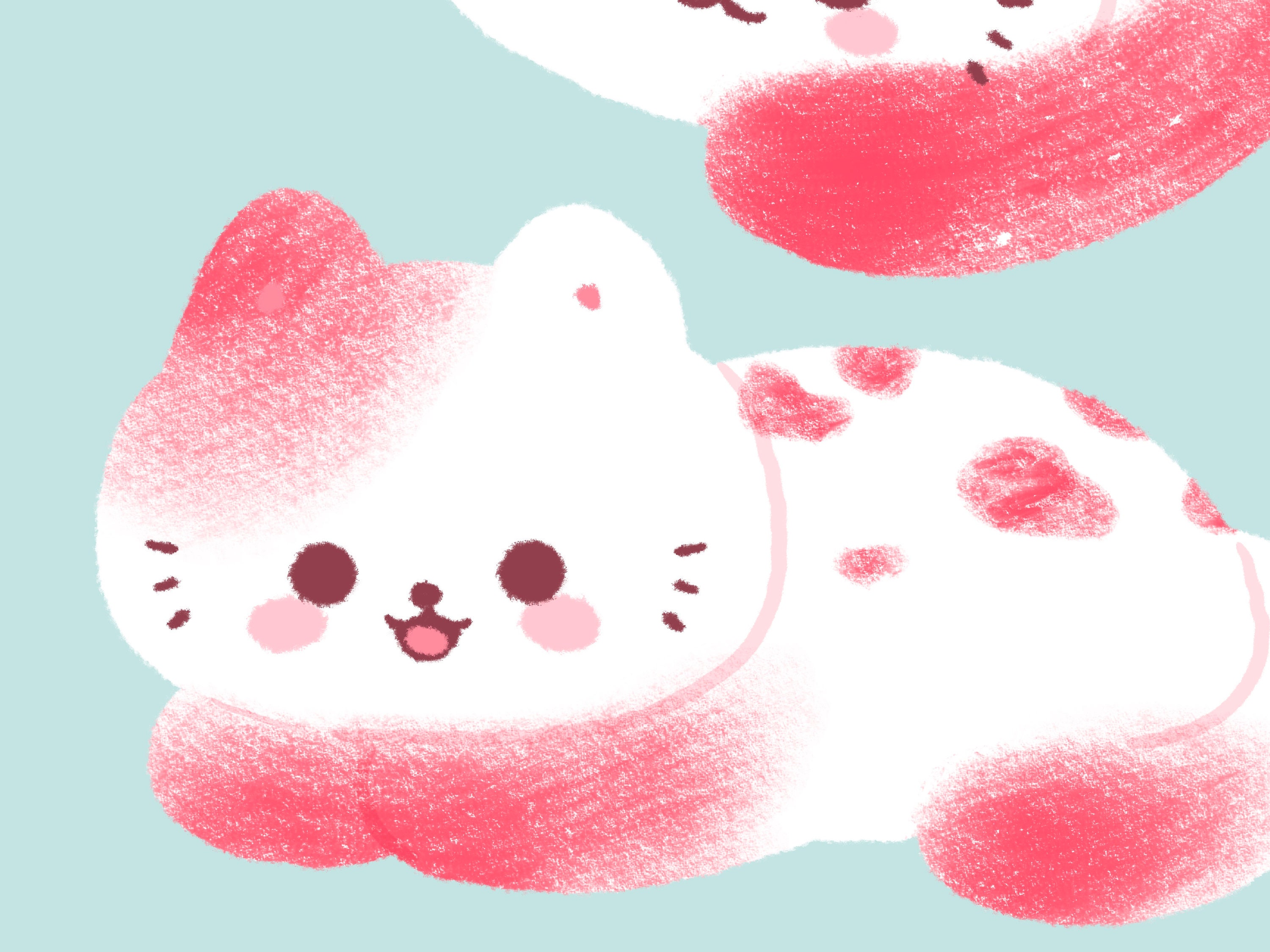 Cute Kawaii Printable Chibi Peppermint Kitties Clipart / - Etsy