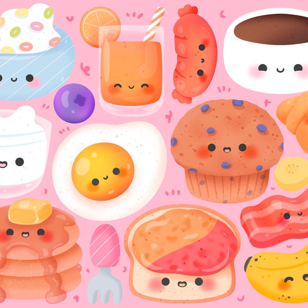 Kawaii Breakfast - Etsy