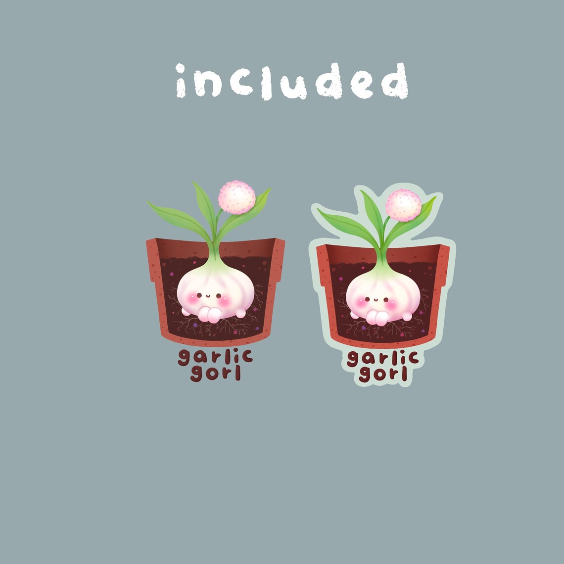 Cute Kawaii Printable Garlic Girl Clipart / Commercial Use/ PNG - Etsy