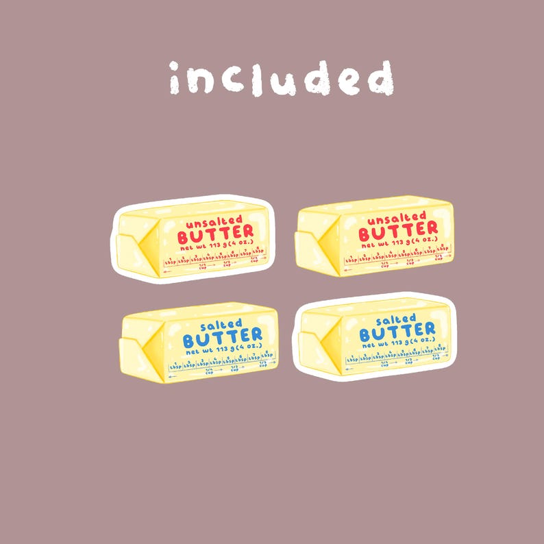 Cute Kawaii Printable Butter Clipart / Commercial Use/ PNG - Etsy