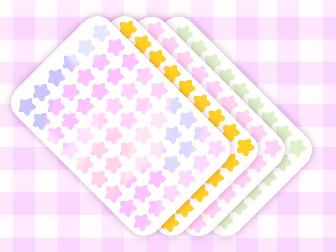 Cute Kawaii Printable Deco Stars Sticker Sheet / Commercial Use/ PNG - Etsy