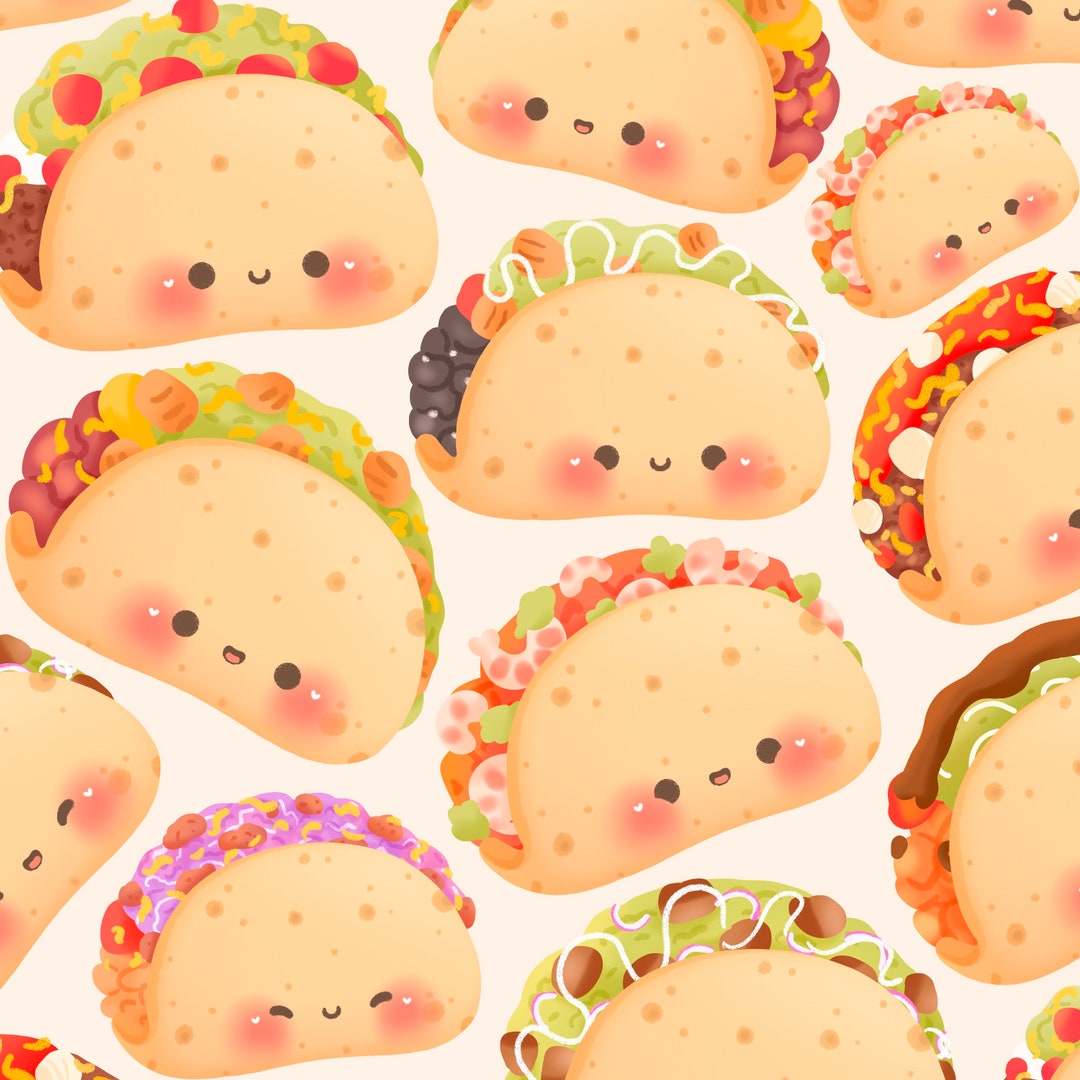 Cute Kawaii Printable Tacos Clipart / Commercial Use/ PNG - Etsy