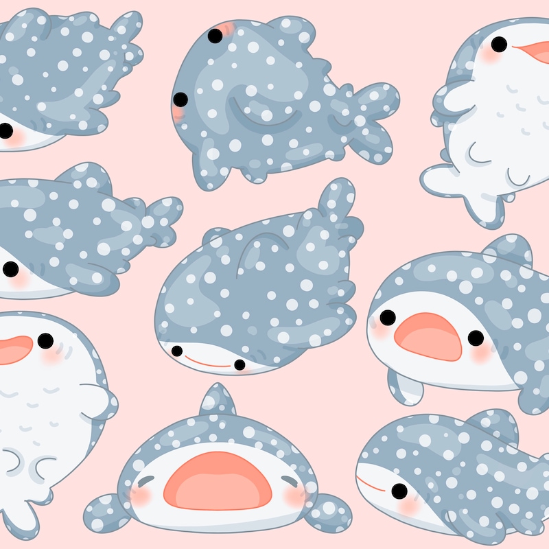 Cute Chibi Shark - Etsy