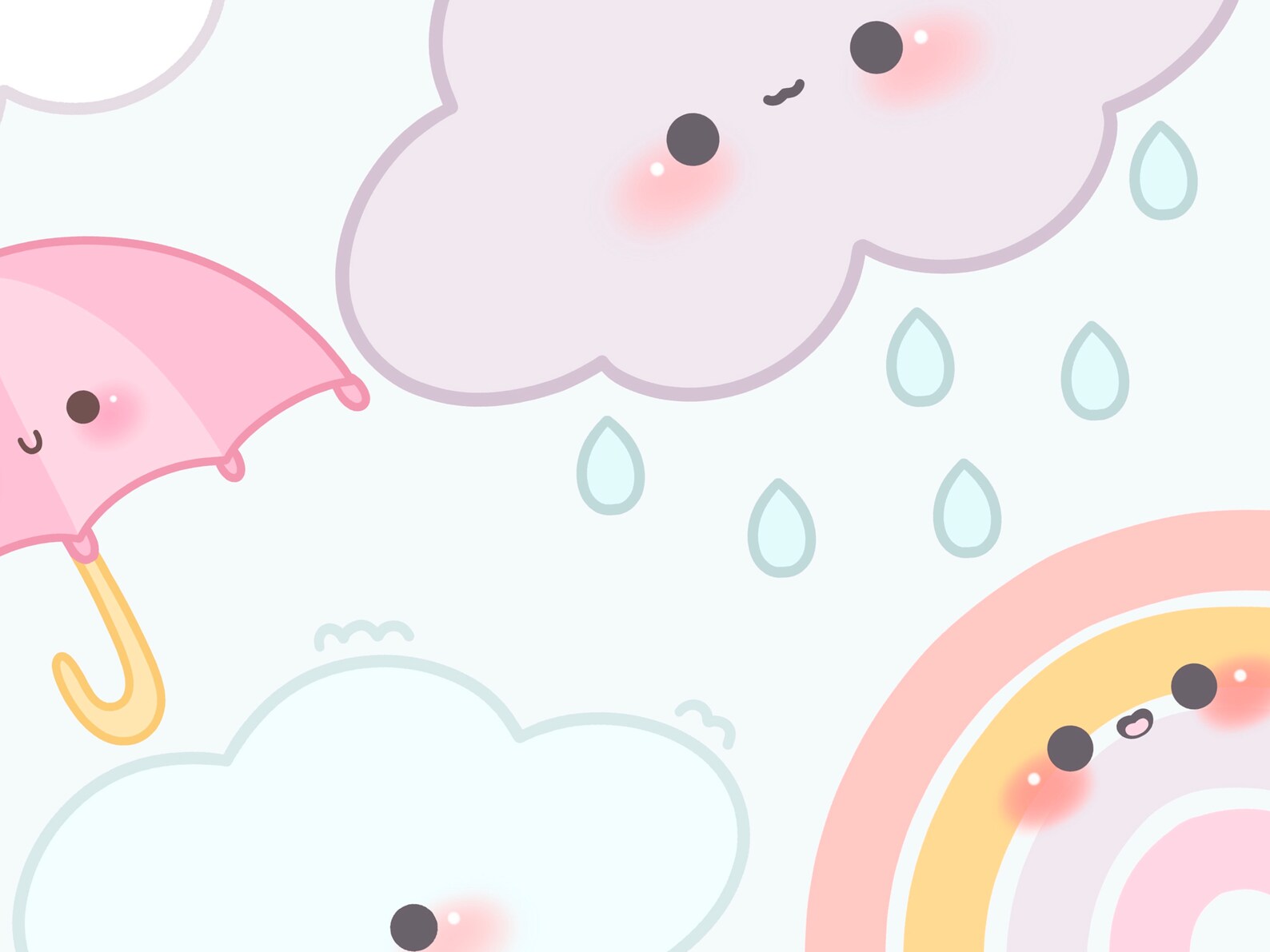Cute Kawaii Printable Chibi Weather Clipart / Commercial Use/ - Etsy