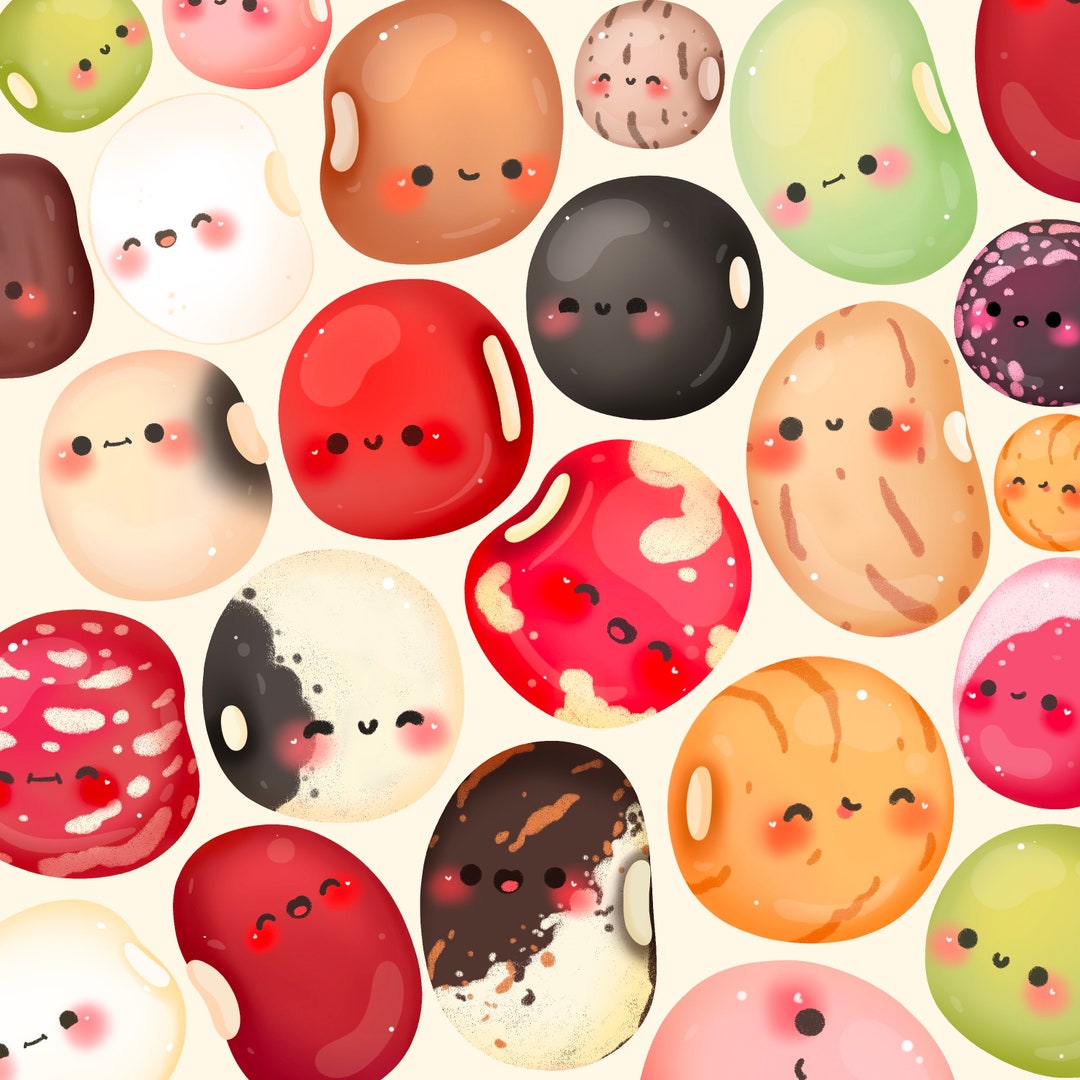 Cute Kawaii Printable Korean Beans Clipart / Commercial Use/ PNG - Etsy