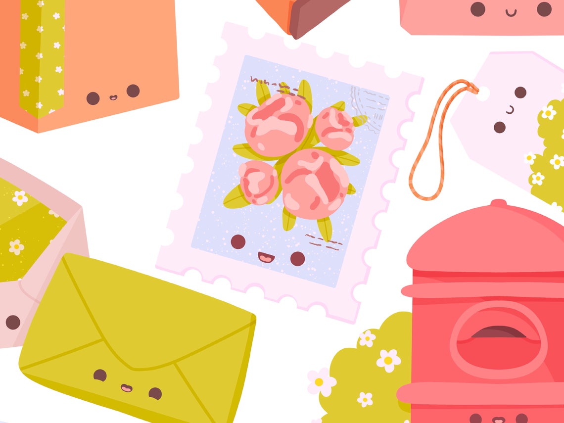 Cute Kawaii Printable Mail Day Clipart Set / Commercial Use/ - Etsy