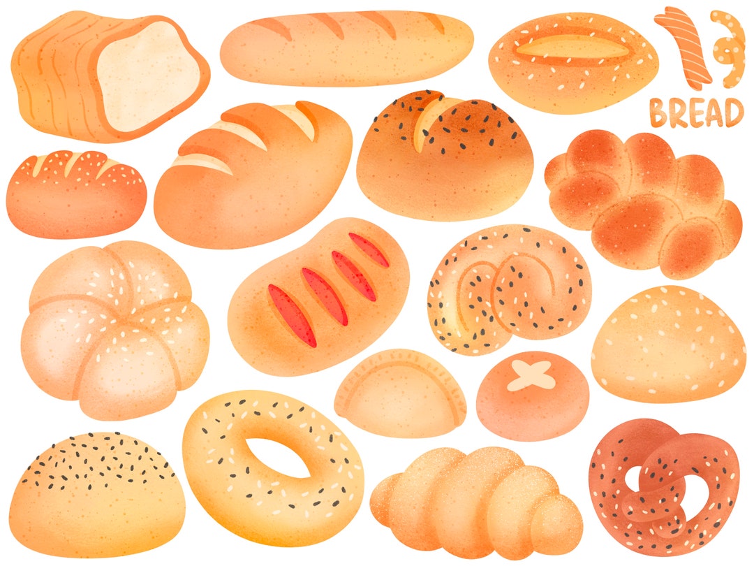 Printable Breads Clipart Set / Commercial Use/ PNG - Etsy