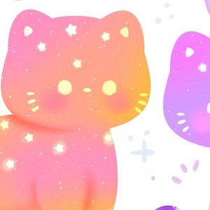 Cute Kawaii Printable Galaxy Kitties Clipart / Commercial Use/ PNG - Etsy