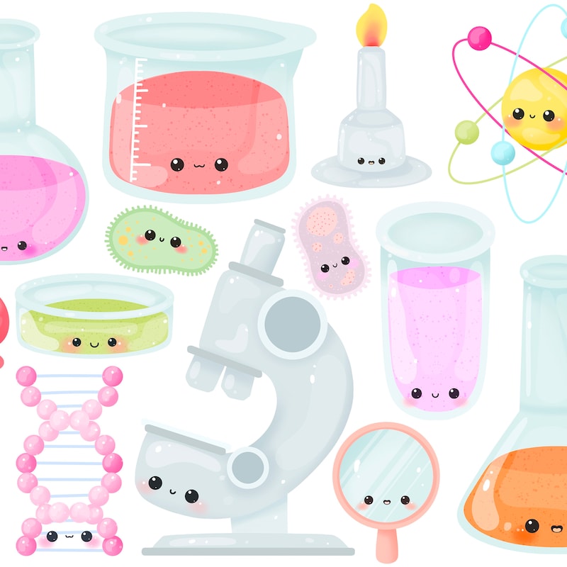 Science Kawaii Clipart - Etsy