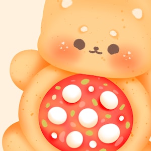 Cute Kawaii Printable Pizza Animals Clipart / Commercial Use/ PNG - Etsy