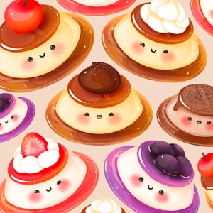 Cute Kawaii Printable Flan Clipart / Commercial Use/ PNG - Etsy