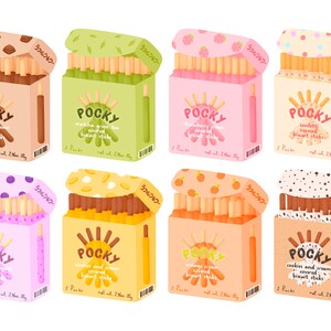 Cute Kawaii Printable Pocky Clipart / Commercial Use/ PNG - Etsy