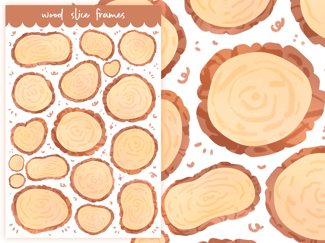 Cute Printable Sticker Sheet Wood Frames Sticker Sheet / Commercial Use ...