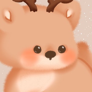 Cute Kawaii Printable Reindeer Clipart Set / Commercial Use/ PNG - Etsy