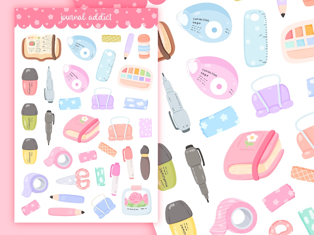 Cute Printable Sticker Sheet Journal Supplies Sticker Sheet ...