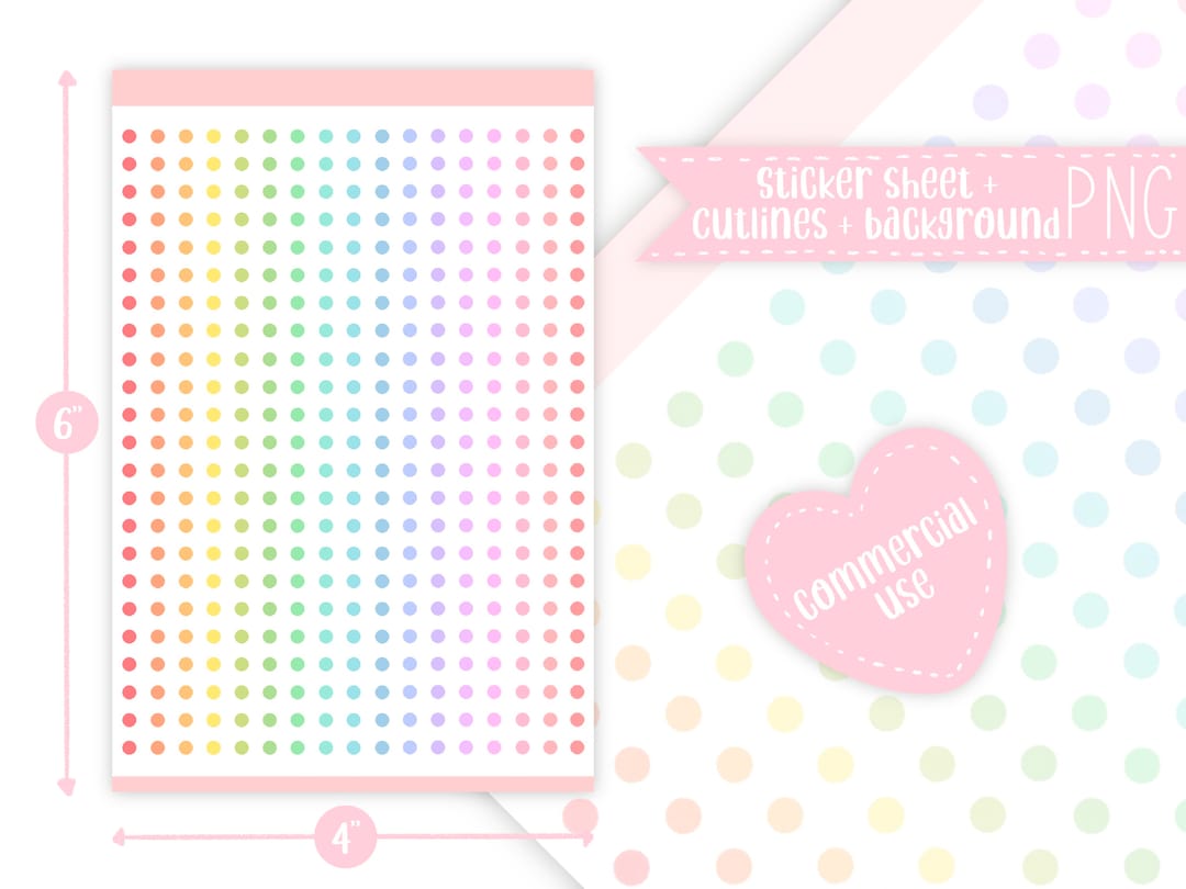 Cute Mini Dots Sticker Sheet / Printable Planner Stickers / - Etsy