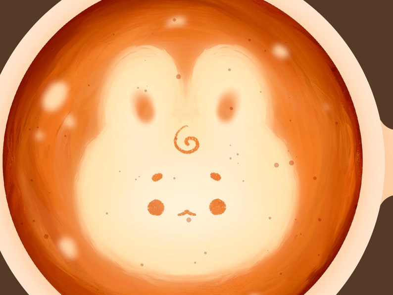 Cute Kawaii Printable Latte Art Clipart / Commercial Use/ PNG - Etsy