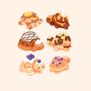 Cute Kawaii Printable Turtle Waffles Clipart / Commercial Use/ PNG - Etsy