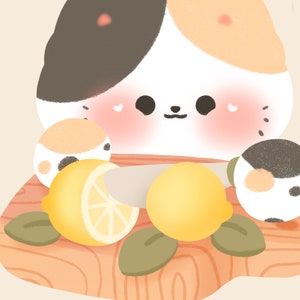 Cute Kawaii Printable Lemonade Kitten Clipart / Commercial Use/ PNG - Etsy