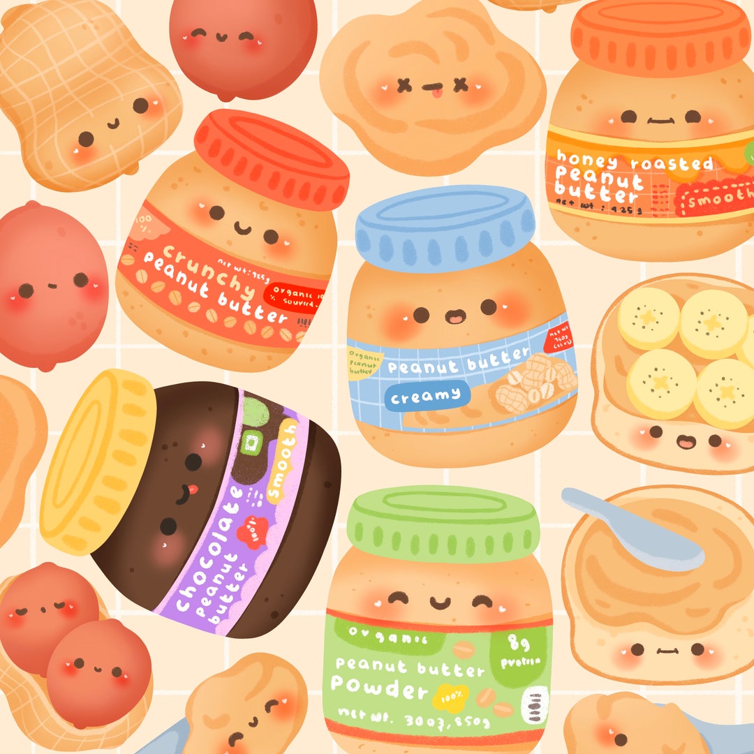 Cute Kawaii Printable Peanut Butter Clipart / Commercial Use/ PNG - Etsy