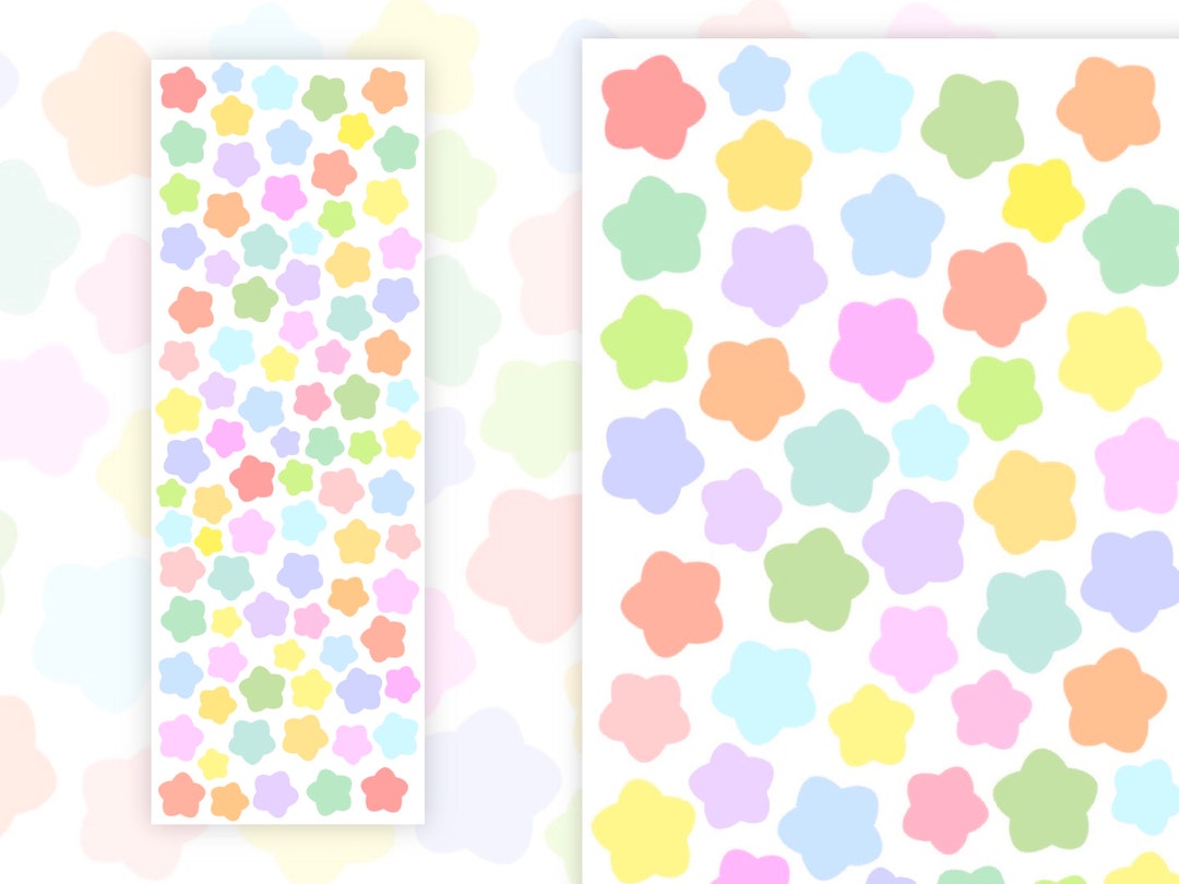 Cute Kawaii Printable Chunky Stars Sticker Sheet / Commercial Use/ PNG ...