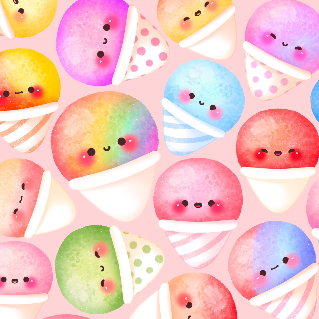 Cute Kawaii Printable Snowcones Clipart / Commercial Use/ PNG - Etsy
