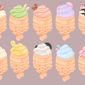 Cute Kawaii Printable Taiyaki Clipart / Commercial Use/ PNG - Etsy