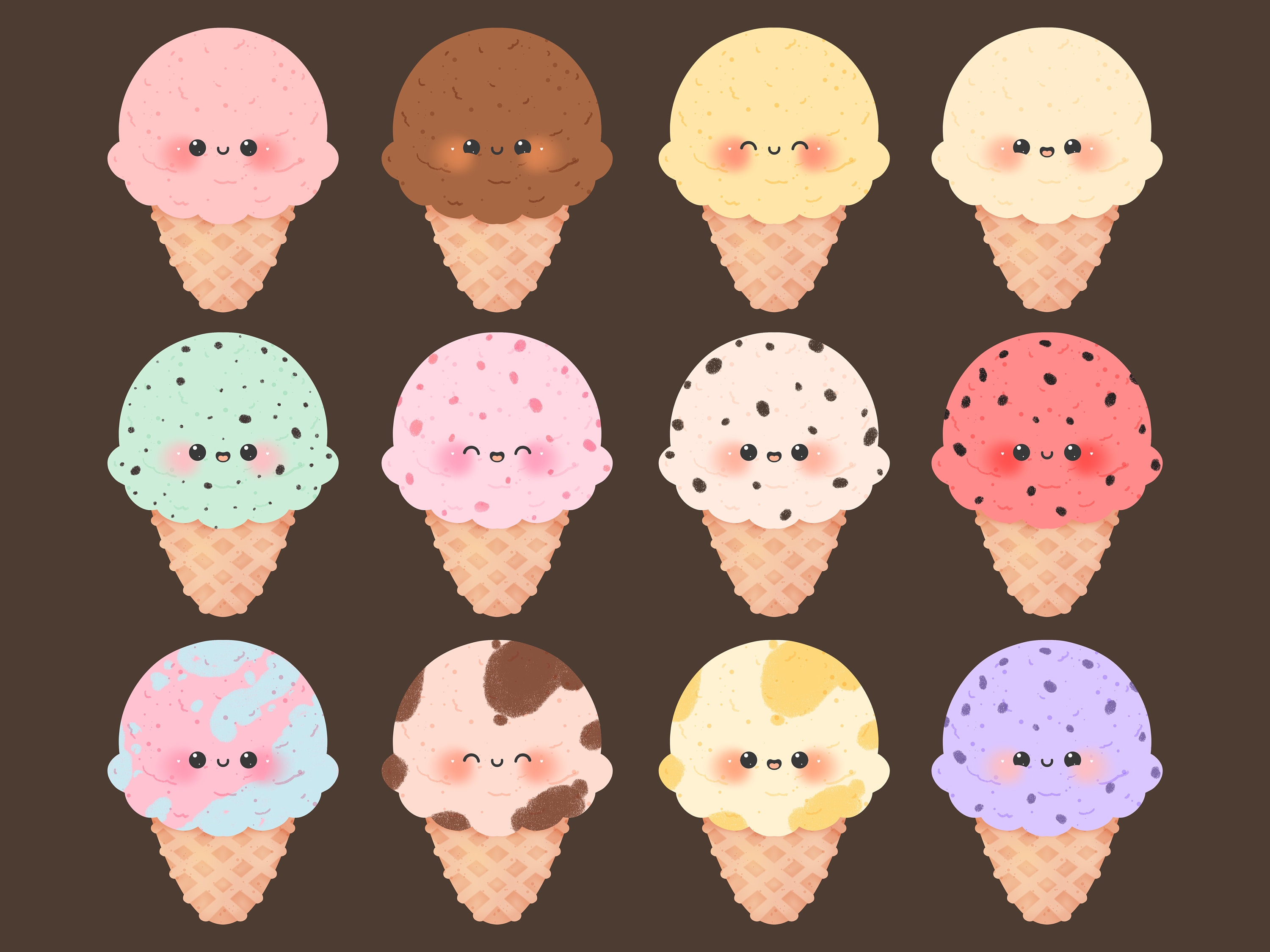 Cute Ice Cream Cone Clip Art