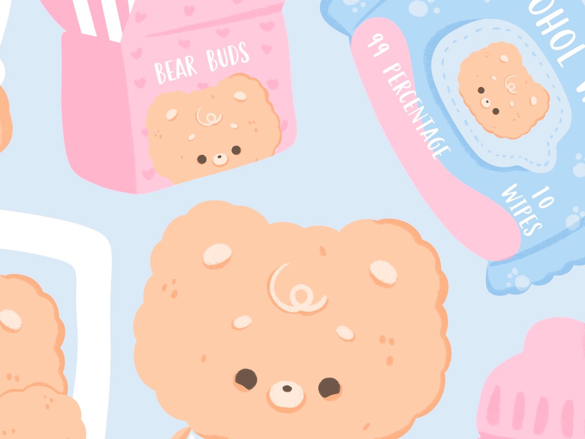 Cute Kawaii Printable Chibi First Aid Bear Clipart / - Etsy