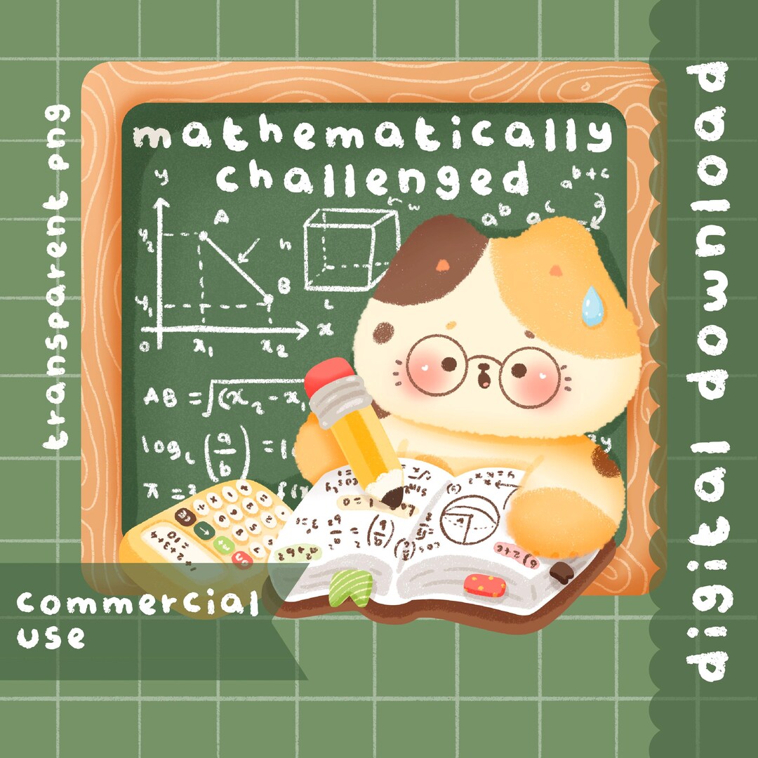 Cute Kawaii Printable Mathematically Challenged Clipart / Commercial ...