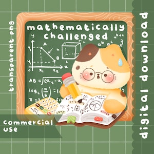 Cute Kawaii Printable Mathematically Challenged Clipart / Commercial ...