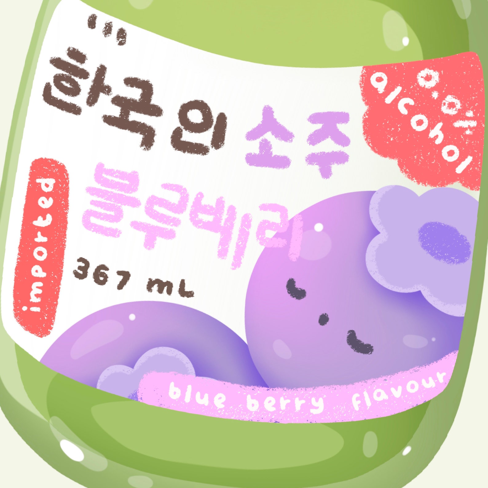 Cute Kawaii Printable Korean Soju Clipart / Commercial Use/ PNG - Etsy