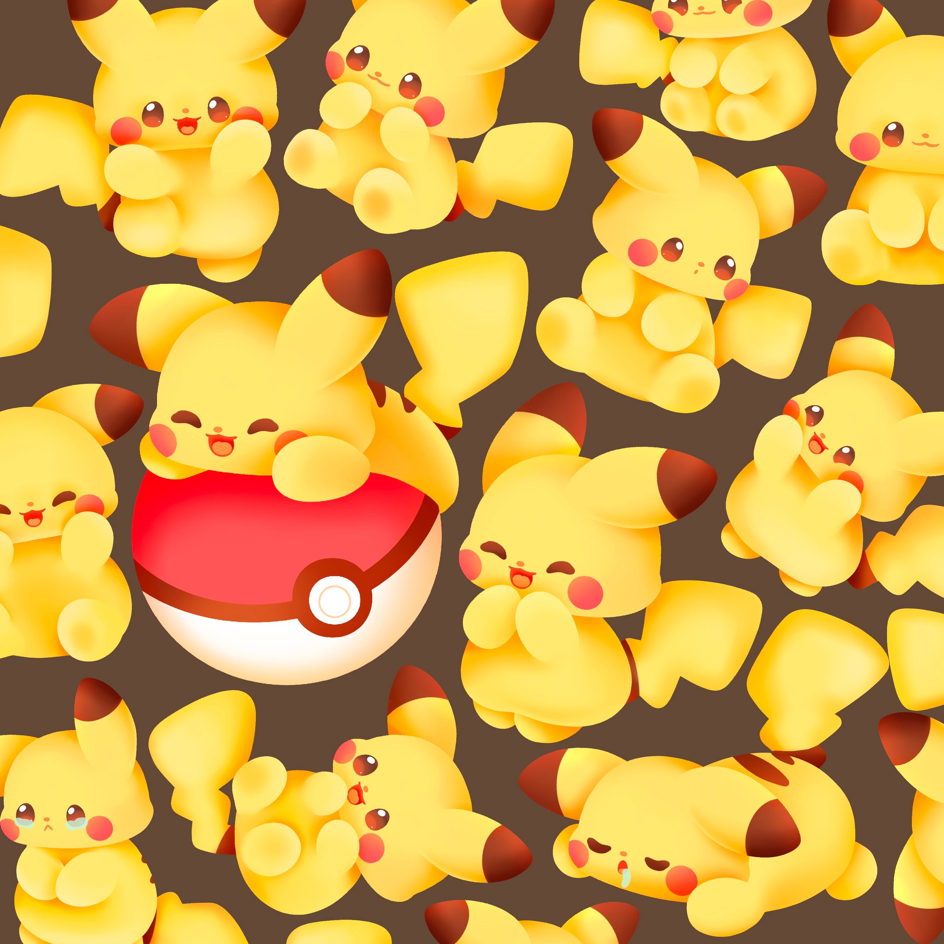Cute Kawaii Printable Pikachu Clipart Commercial Use PNG Etsy UK
