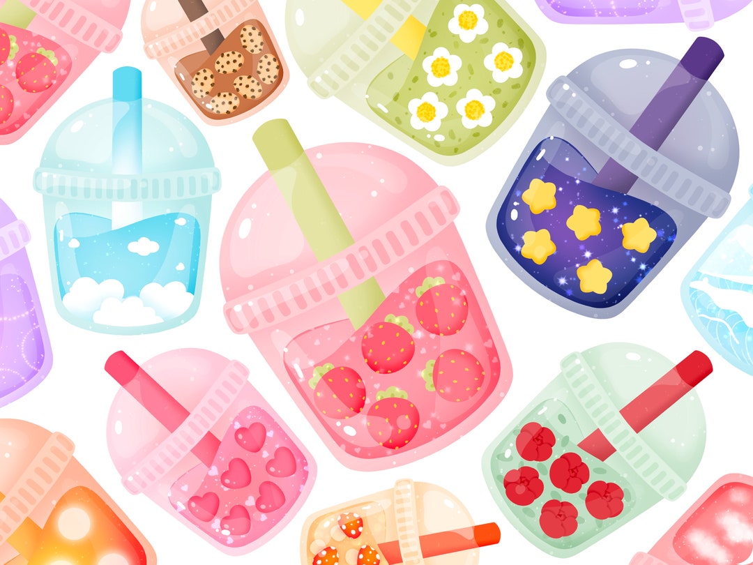 Cute Kawaii Printable Magical Boba Clipart / Commercial Use/ PNG - Etsy