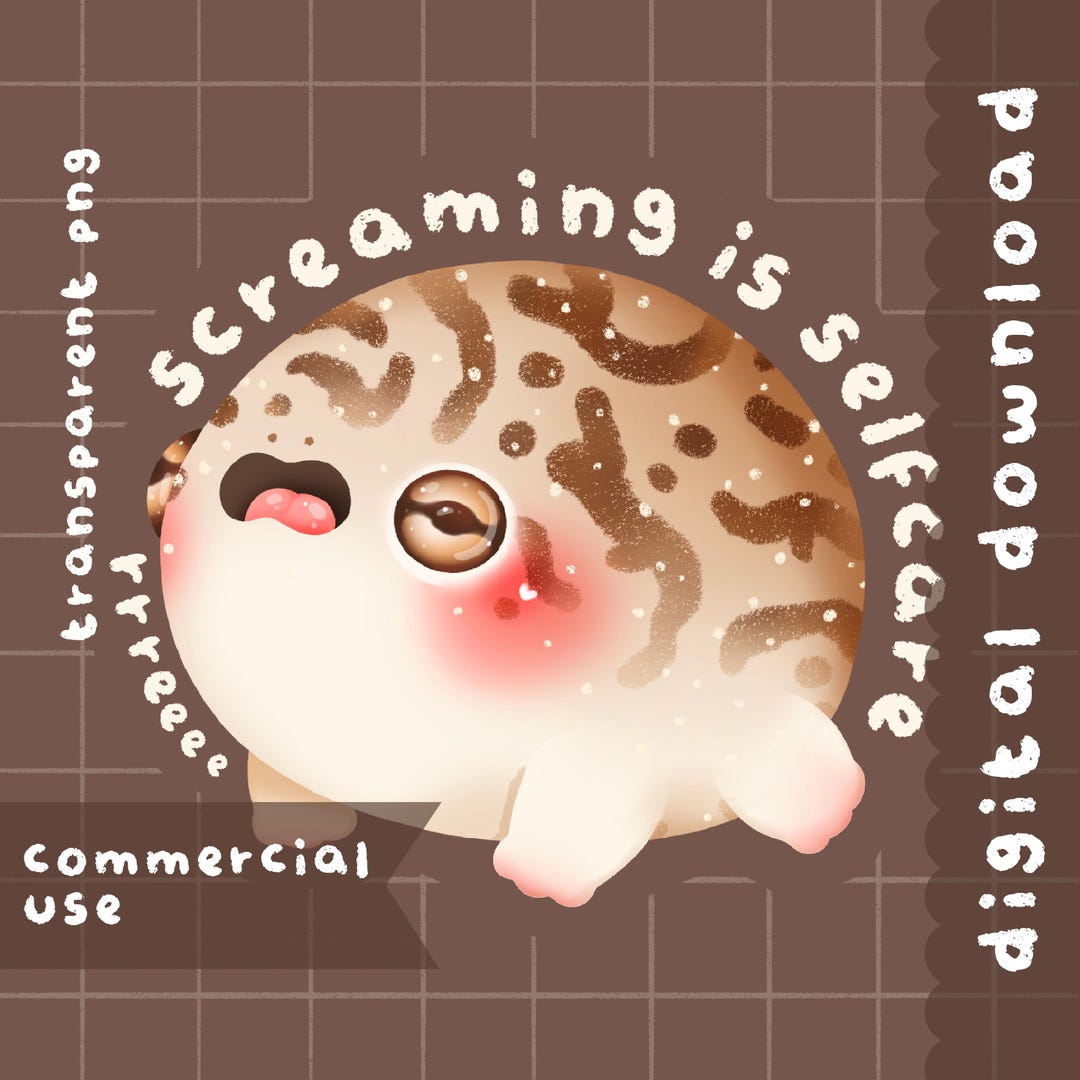 Cute Kawaii Printable Screaming Rain Frog Clipart / Commercial Use/ PNG ...