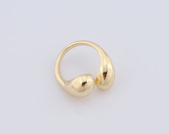 18K Gold Filled Embrace Ring, Open End Ring, Fashion Ring, Gift for Her ...