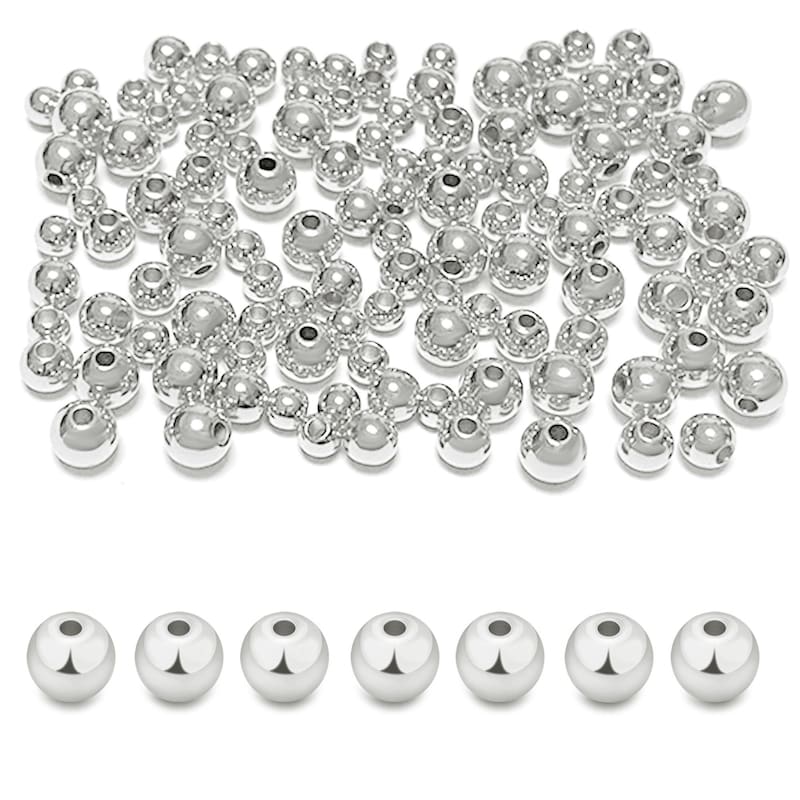 Silver Beads - Etsy