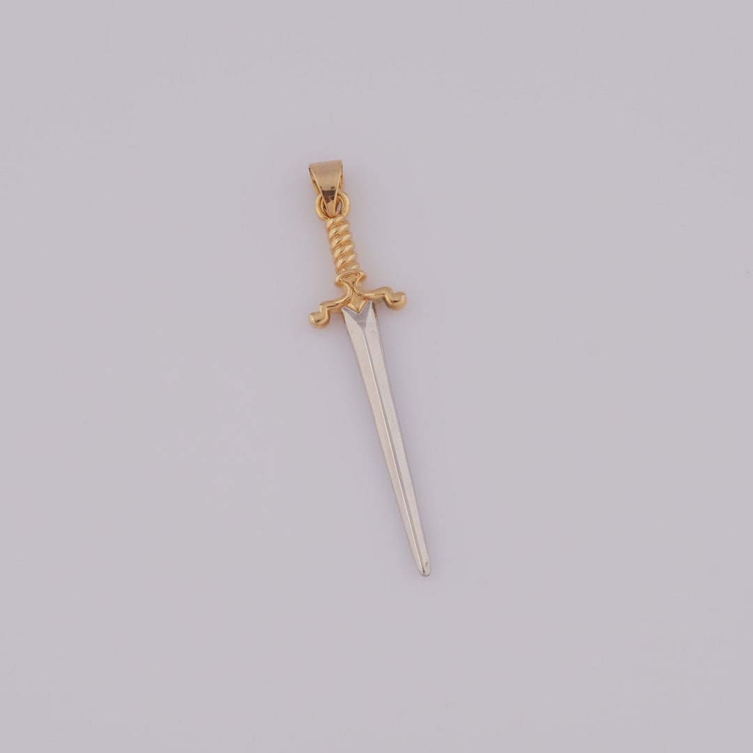 Gold Sword Pendant, 18K Gold Filled Sword Charms,sword Charms DIY ...