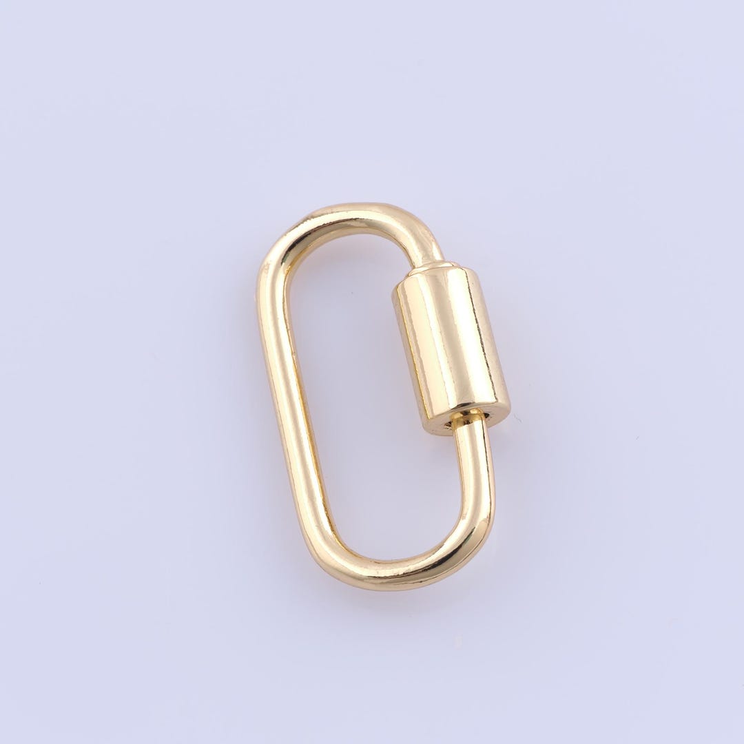 Gold Retractable Clasp, 18K Gold Filled Screw Clasp, DIY Jewelry Making ...