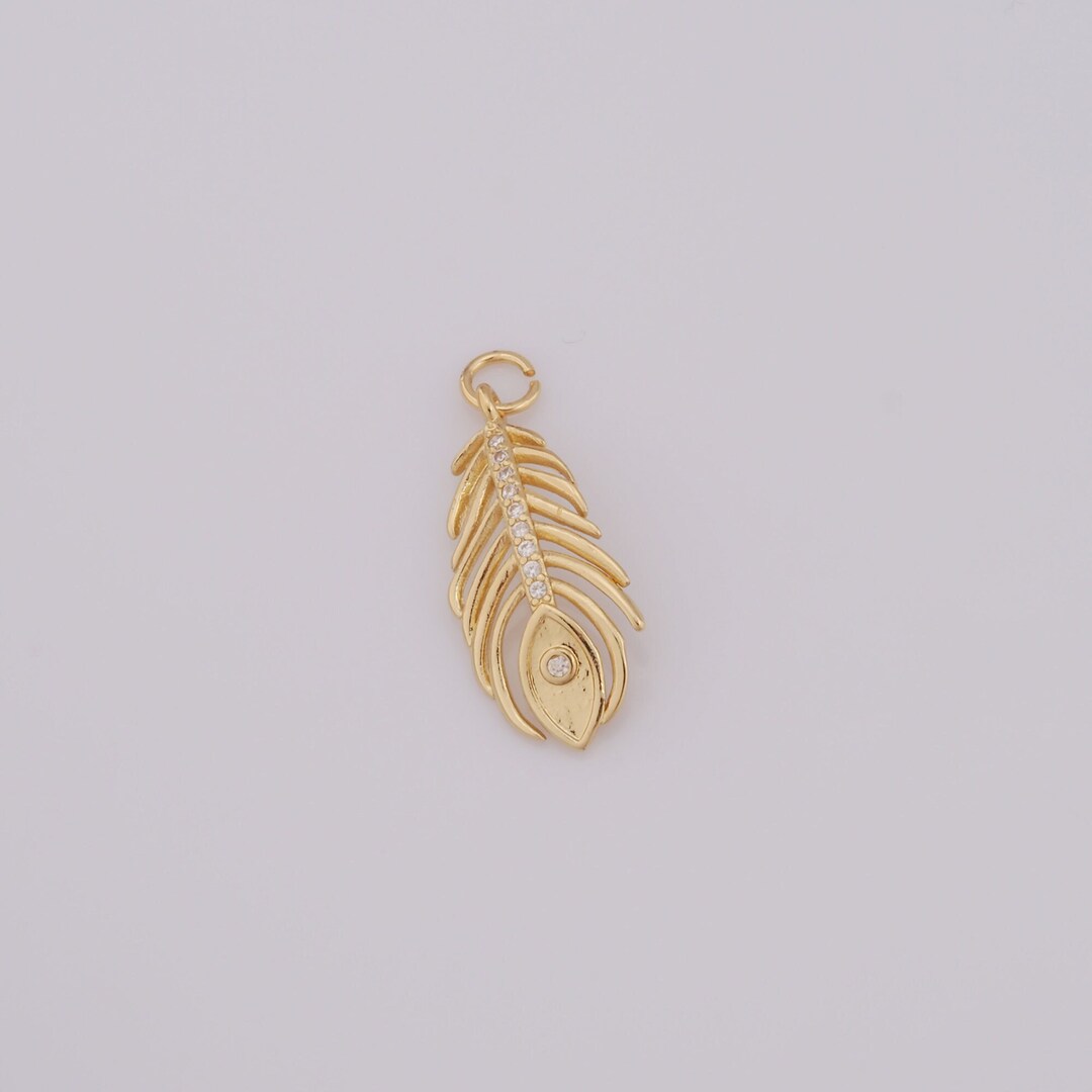 Gold Fish Bone Pendant, 18K Gold Filled Fish Bone Charms, Fish Bone ...