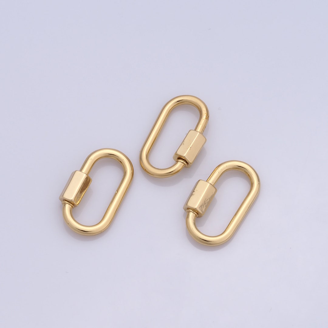Gold Retractable Clasp, 18K Gold Filled Screw Clasp, DIY Jewelry Making ...