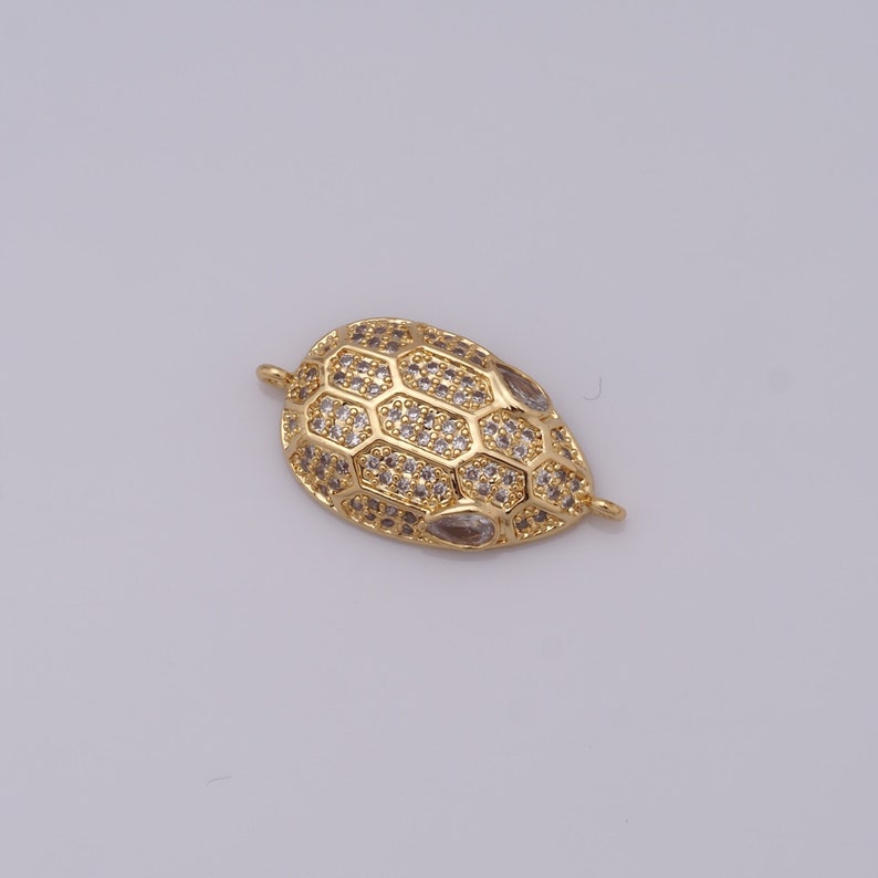 Micropave Zirconia Gold Snakehead Connector,18k Gold Filled Snake ...
