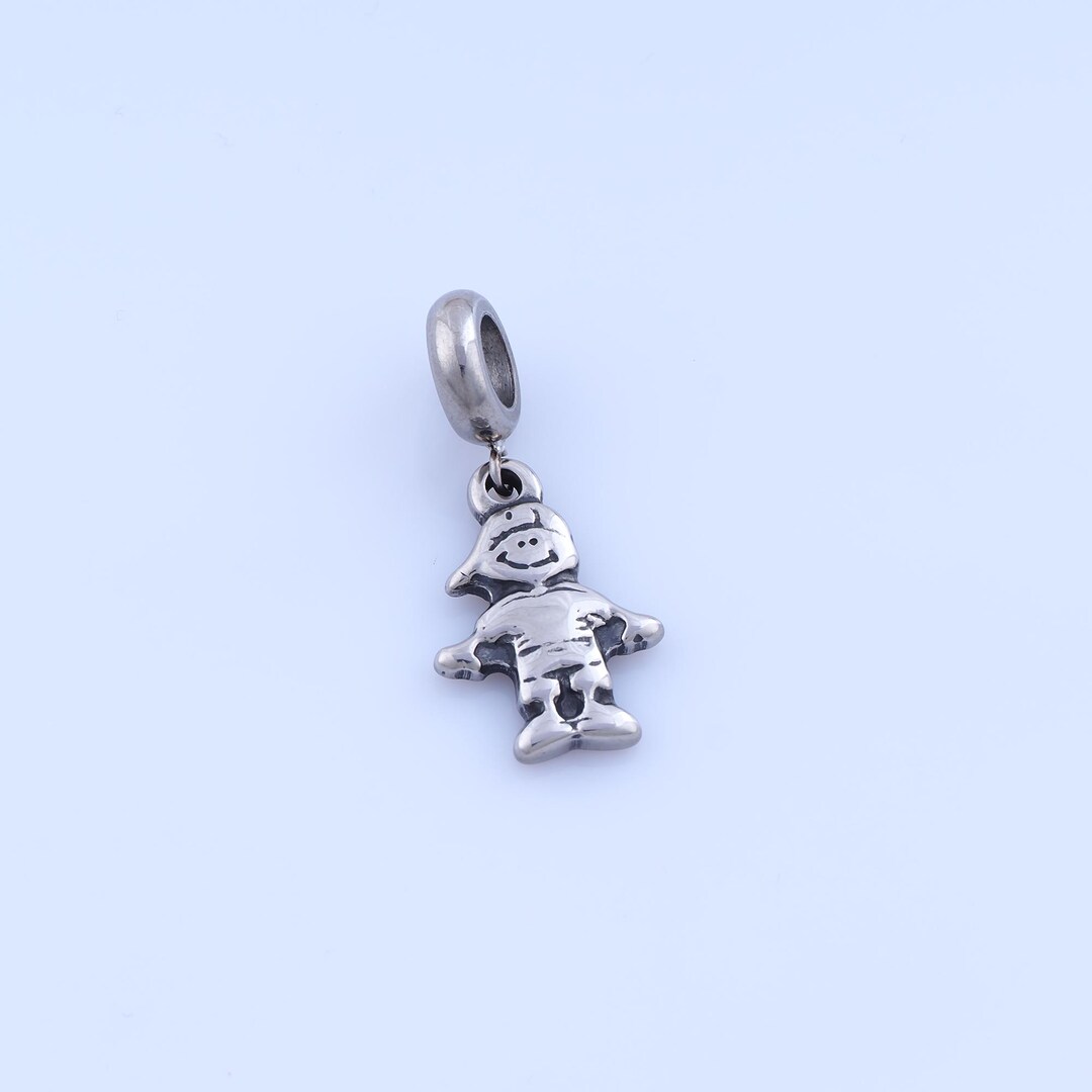 Steel Character Pendant,boy Charms,stainless Steel Character Charms ...